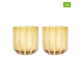 OYOY living design 2er-Set: Glas "Mizu" in Gelb - 200 ml - 59% | Gedeckter-tisch