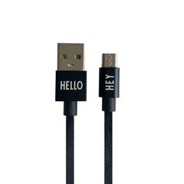 Design Letters Micro-USB-Kabel in Schwarz - 100 cm - 71% | Technikzubehoer