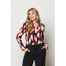 &Co Woman Bluse "Vayen" in Schwarz/ Bordeaux/ Creme - 49% | Gr&ouml;&szlig;e M | Damen-blusen