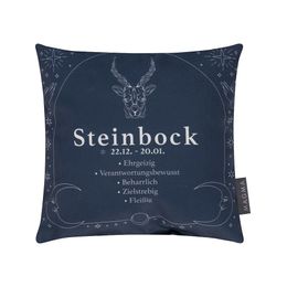 MAGMA Heimtex Kissen "Steinbock" in Dunkelblau - (L)25 x (B)25 cm - 14% | Dekokissen