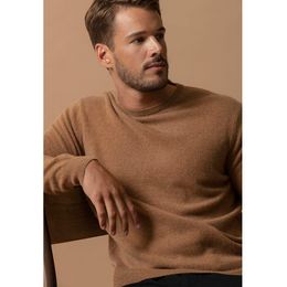 Perfect Cashmere Kaschmir-Pullover "Blake" in Hellbraun - 62% | Gr&ouml;&szlig;e XL | Herren-plussize