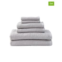 Ellos Home 6tlg. Handtuchset "Elise" in Grau - 45% | Badtextilien