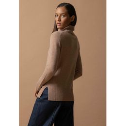 Perfect Cashmere Kaschmir-Rollkragenpullover "Tracy" in Beige - 64% | Gr&ouml;&szlig;e M | Damen-pullover-cardigans