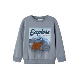 name it Sweatshirt "Oran" in Grau - 40% | Gr&ouml;&szlig;e 92 | Kinder-sweatshirts-jacken