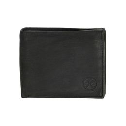 HIDE & STITCHES Leder-Geldb&ouml;rse in Schwarz - (B)11 x (H)9 x (T)2 cm - 49% | Portemonnaies-etuis