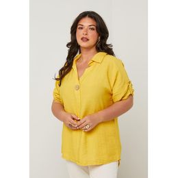 Curvy Lady Bluse in Gelb - 73% | Gr&ouml;&szlig;e 44/46 | Damen-blusen