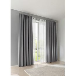HEINE HOME Dekoschal in Grau - 66% | Gr&ouml;&szlig;e 245x135 cm | Gardinen-vorhaenge