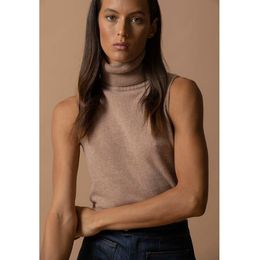 Perfect Cashmere Kaschmir-Pullunder in Camel - 58% | Gr&ouml;&szlig;e M | Damen-pullover-cardigans