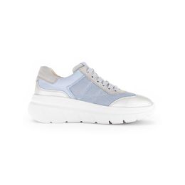 Gabor Leder-Sneakers in Hellblau/ Silber/ Grau - 60% | Gr&ouml;&szlig;e 38 | Damen-sneakers