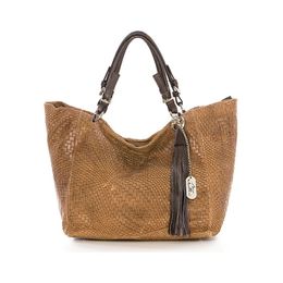 Anna Morellini Leder-Shopper "Solana" in Camel - (B)42 x (H)30 x (T)20 cm - 72% | Damen-taschen