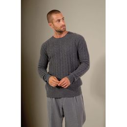 Perfect Cashmere Kaschmir-Pullover "Darri" in Anthrazit - 60% | Gr&ouml;&szlig;e M | Herren-plussize