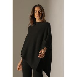 Perfect Cashmere Kaschmir-Poncho "Georgia" in Schwarz - 64% | Gr&ouml;&szlig;e L | Damenjacken
