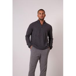 Perfect Cashmere Kaschmir-Pullover "Lucas" in Anthrazit - 56% | Gr&ouml;&szlig;e L | Herren-plussize