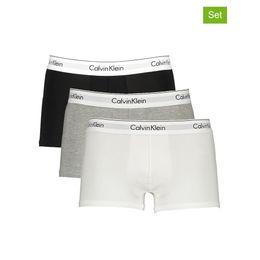 Calvin Klein Underwear 3er-Set: Boxershorts in Grau/ Wei&szlig;/ Schwarz - 25% | Gr&ouml;&szlig;e L | Herren-waesche