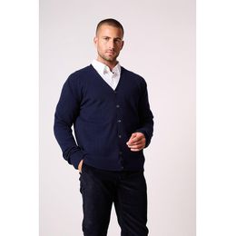 Perfect Cashmere Kaschmir-Cardigan "Errol" in Dunkelblau - 59% | Gr&ouml;&szlig;e L | Herren-pullover-cardigans