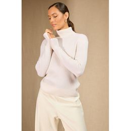 Perfect Cashmere Kaschmir-Rollkragenpullover "Elly" in Creme - 63% | Gr&ouml;&szlig;e L | Damen-pullover-cardigans