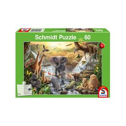 Schmidt Spiele 60tlg. Puzzle "Tiere in Afrika" - ab 5 Jahren - 14% | Gesellschaftsspiele
