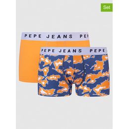 Pepe Jeans 2er-Set: Boxershorts in Orange/ Blau - 51% | Gr&ouml;&szlig;e XL | Herren-waesche