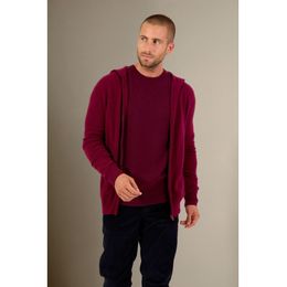 Perfect Cashmere Kaschmir-Cardigan "Eldo" in Bordeaux - 58% | Gr&ouml;&szlig;e M | Herren-pullover-cardigans