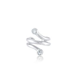 Elli Damen Single-Ohrhaken &raquo;Earcuff Ohrklemme mit Kristalle von Swarovski 925 Silber&laquo; silber