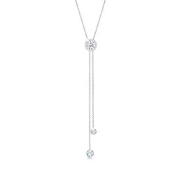 Elli Premium Damen Collierkettchen &raquo;Y-Kette mit Kristallen von Swarovski 925 Sterling Silber&laquo;