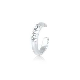 Elli Damen Single-Ohrhaken &raquo;Earcuff Single mit Kristallen von Swarovski 925 Silber&laquo; silber