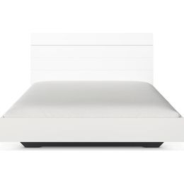 OTTO home Futonbett &raquo;Bett Doppelbett Holzbett AGORDO&laquo; 180x200 cm, mit hohem Kopfteil und schwebender Optik MADE IN GERMANY wei&szlig;