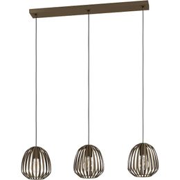 Eglo H&auml;ngeleuchte &raquo;ESPINAL Pendellampe - Stahl - E27 - 3X40W - IP20&laquo; E27 1 Stk. H&auml;ngelampe, Deckenlampe, Wohnzimmer, Esszimmer, L90 x B19,5 x H110 cm