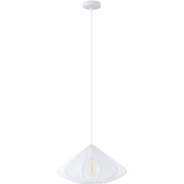 Eglo H&auml;ngeleuchte &raquo;Dolwen H&auml;ngelampe, Pendelleuchte, Esszimmerlampe Japanisch, E27, Lampe&laquo; E27 1 Stk. H&auml;ngeleuchte - H110 x &Oslash;42,5 cm - wei&szlig; - 1X40W 