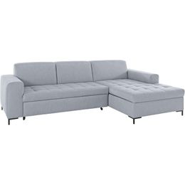 OTTO products Ecksofa &raquo;Grazzo, zeitlos & elegant, moderne Sitzheftung, Breite 266cm, L-Form&laquo; hochwertige Stoffe aus recyceltem Material, Steppung im 