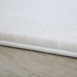 Ayyildiz Teppiche Hochflor-Teppich &raquo;POUFFY 5100&laquo; rund 20 mm H&ouml;he L&auml;ufer, weicher glatter Softflor, Kaninchen Fell Haptik, waschbar beige Polyester