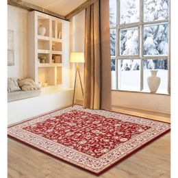 OTTO home Wollteppich &raquo;Oriental D2&laquo; rechteckig 10 mm H&ouml;he reine Wolle, Orient-Optik, Wohnzimmer rot Schurwolle