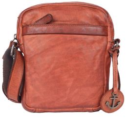 Harbour 2nd Damen Harbour 2nd Umh&auml;ngetasche &raquo;Drew&laquo; Unisex Schultertasche, Handtasche mit Anker-Anh&auml;ner braun
