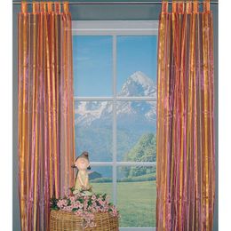 HOSSNER - ART OF HOME DECO Gardine &raquo;Seebensee&laquo; Schlaufen 1 Stk. tlg. Schlaufenschal im zeitlosen Design bunt Polyester