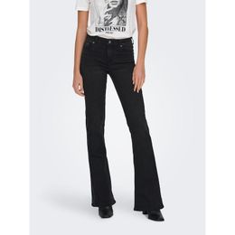 Only Damen Only Bootcut-Jeans &raquo;ONLLUSH MW RETRO FLARED DNM&laquo; Materialmix, bootcut fit, Regular Waist, Retro-Fit S (36), L&auml;nge 30