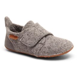 bisgaard Jungen Hausschuh &raquo;casual wool&laquo; Klettschuh mit Lammwolle gef&uuml;ttert, Gr&ouml;&szlig;enschablone zum Download grau 29