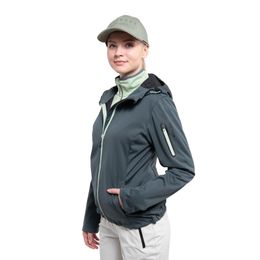 Icepeak Damen Softshelljacke &raquo;D SOFTSHELLJACKE BRIDGEWATER&laquo; mit Kapuze f&uuml;r vielseitige Outdoor-Aktivit&auml;ten, aus Polyester, mit Kapuze gr&uuml;n 44