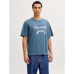 Jack & Jones Jack & Jones Herren Rundhalsshirt &raquo;JJEDOVER DENIM TEE SS O-NECK SN&laquo; mit Logobranding M