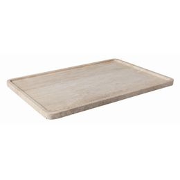 Villeroy & Boch Villeroy & Boch Servierplatte Manufacture Travertine, Sand, Stein, rechteckig, 28.20x1.70x40.50 cm, robust, Tischkultur & Servieren, Servierplatten
