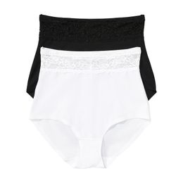 bonprix Damen bonprix Shapingpants Packung, 2 Stk. Shape Panty mit leichter Formkraft schwarz 36, 2 Stk.