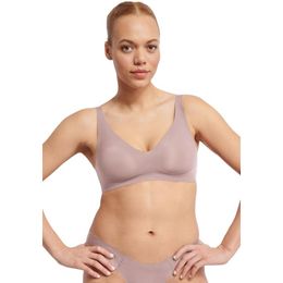 Sloggi Damen Sloggi Soft-BH &raquo;ZERO Feel 2.0&laquo; nahtlos, herausnehmbaren Pads, V-Ausschnitt, breite Tr&auml;ger rosa S, N-Gr