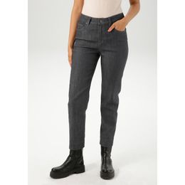 Aniston Selected Damen Aniston SELECTED Straight-Jeans in Straight-Form und mit moderner Waschung grau 36, N-Gr