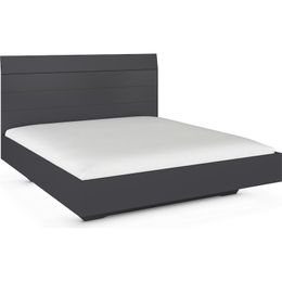 OTTO home Futonbett &raquo;Bett Doppelbett Holzbett AGORDO&laquo; 180x200 cm, mit hohem Kopfteil und schwebender Optik MADE IN GERMANY grau
