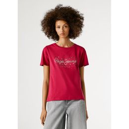 Pepe Jeans Damen T-Shirt &raquo;BRADY&laquo; mit Rundhals, Nietenapplikation XL