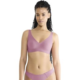 Sloggi Damen Sloggi Soft-BH &raquo;ZERO Feel 2.0&laquo; nahtlos, herausnehmbaren Pads, V-Ausschnitt, breite Tr&auml;ger lila XL, N-Gr
