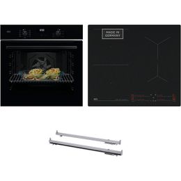 AEG Backofen-Set &raquo;HH24BSISML&laquo; mit 1-fach-Teleskopauszug Aqua Clean SaphirMatt-4x Kratzresistentere Oberfl&auml;che, Bridgefunktion, Vollauszug schwarz 