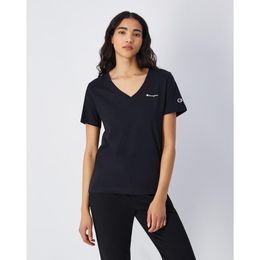 Champion Damen T-Shirt f&uuml;r sportliche Aktivit&auml;ten, sportlicher Stil, aus Baumwolle schwarz S (38)
