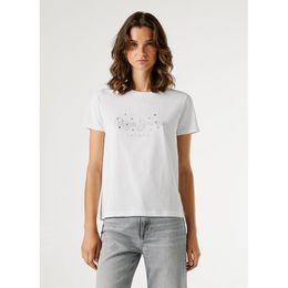Pepe Jeans Damen T-Shirt &raquo;BRADY&laquo; mit Rundhals, Nietenapplikation S
