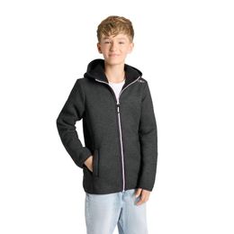 CMP M&auml;dchen CMP Strickfleecejacke 1 Stk. tlg. mit fester Kapuze, aus Polyester, sportlicher Stil 176