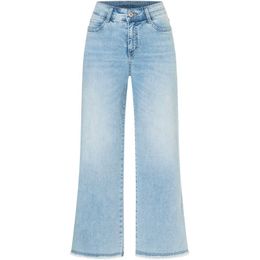 MAC Damen MAC Weite Jeans &raquo;DREAM WIDE&laquo; mit Fransen am Saum 34, N-Gr